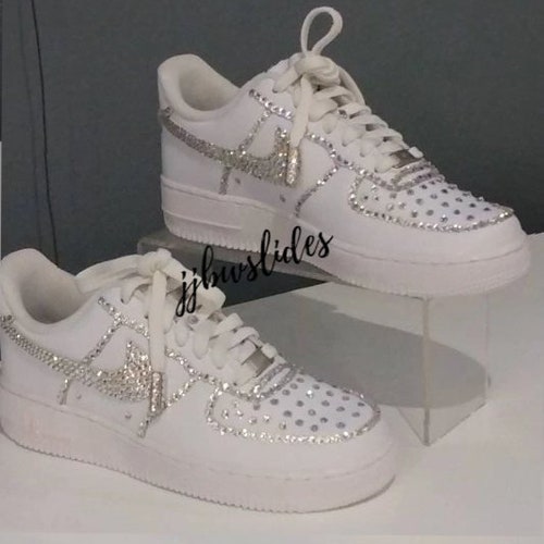 Custom Air Force 1 With Iridescent Rhinestones - Etsy