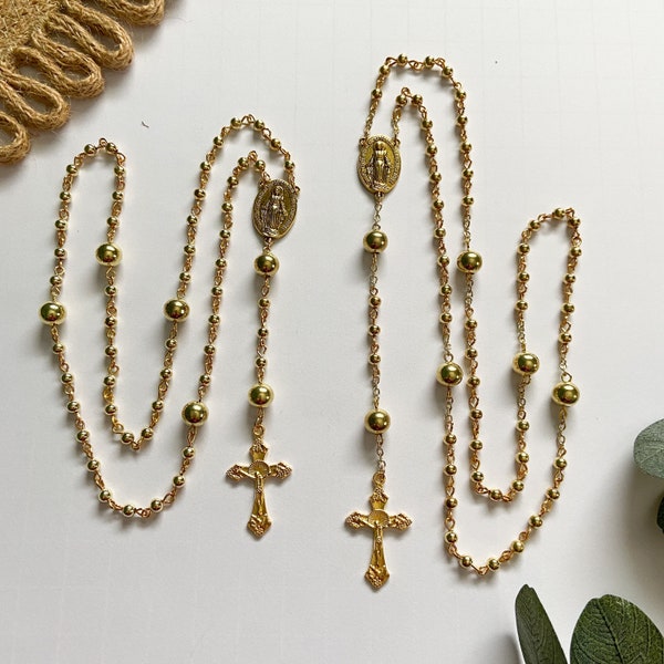 Gold Rosary - Etsy