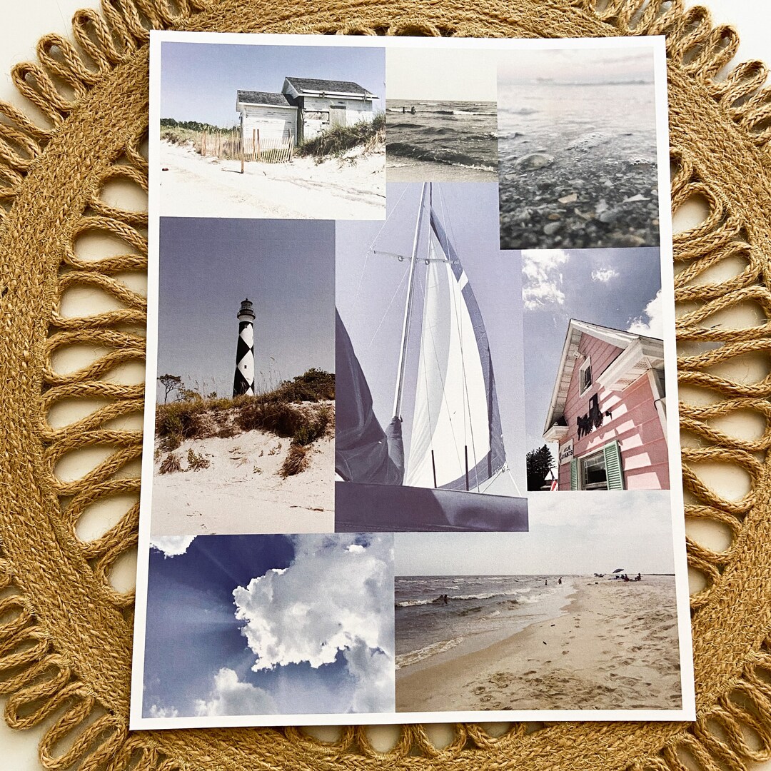 Light Beach Photo Collage Print - Etsy