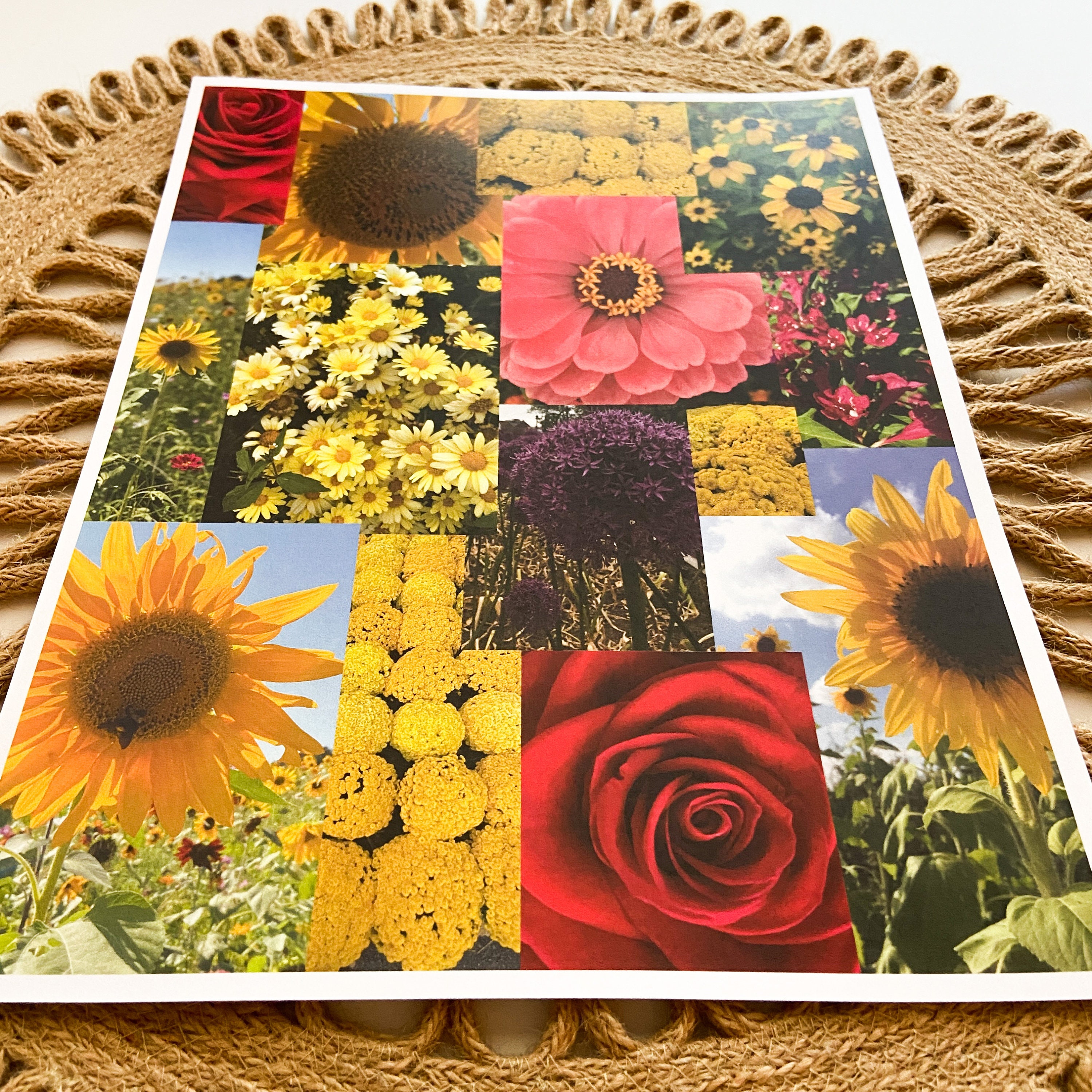Flower Photo Collage Print - Etsy