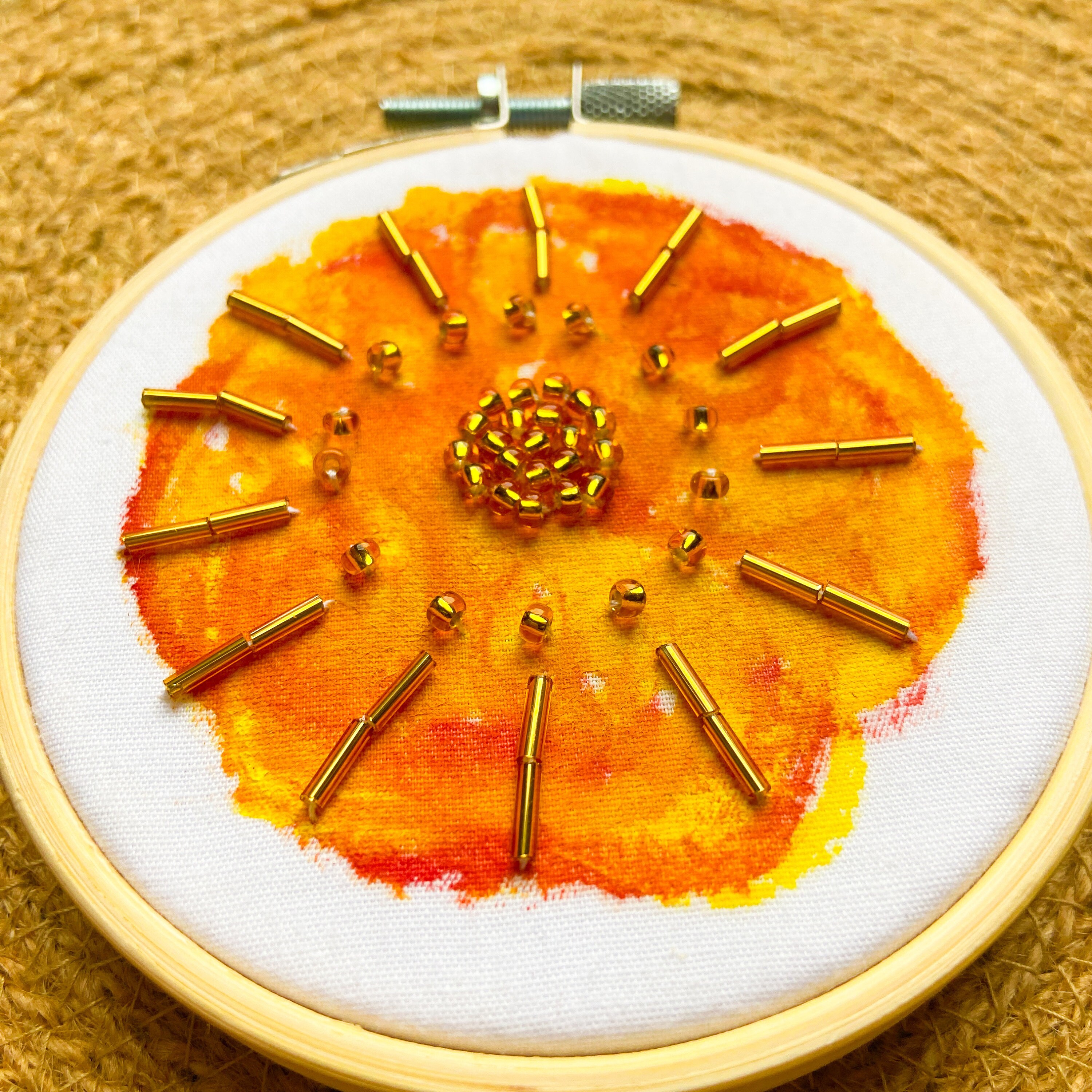 Beaded Sun Embroidery - Etsy