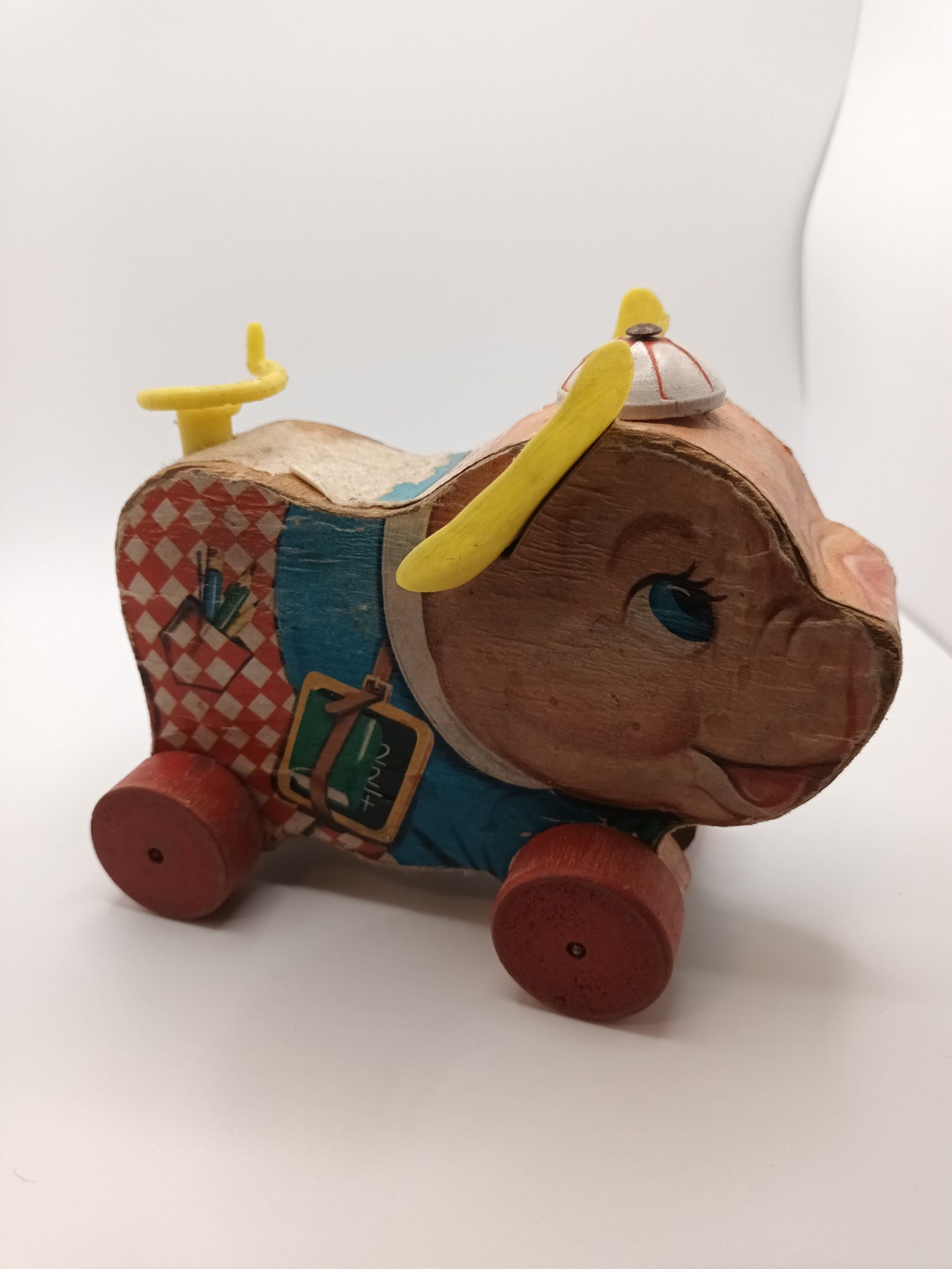 Vintage 1950s Fisher Price Peter Pig Pull Toy as Is - Etsy