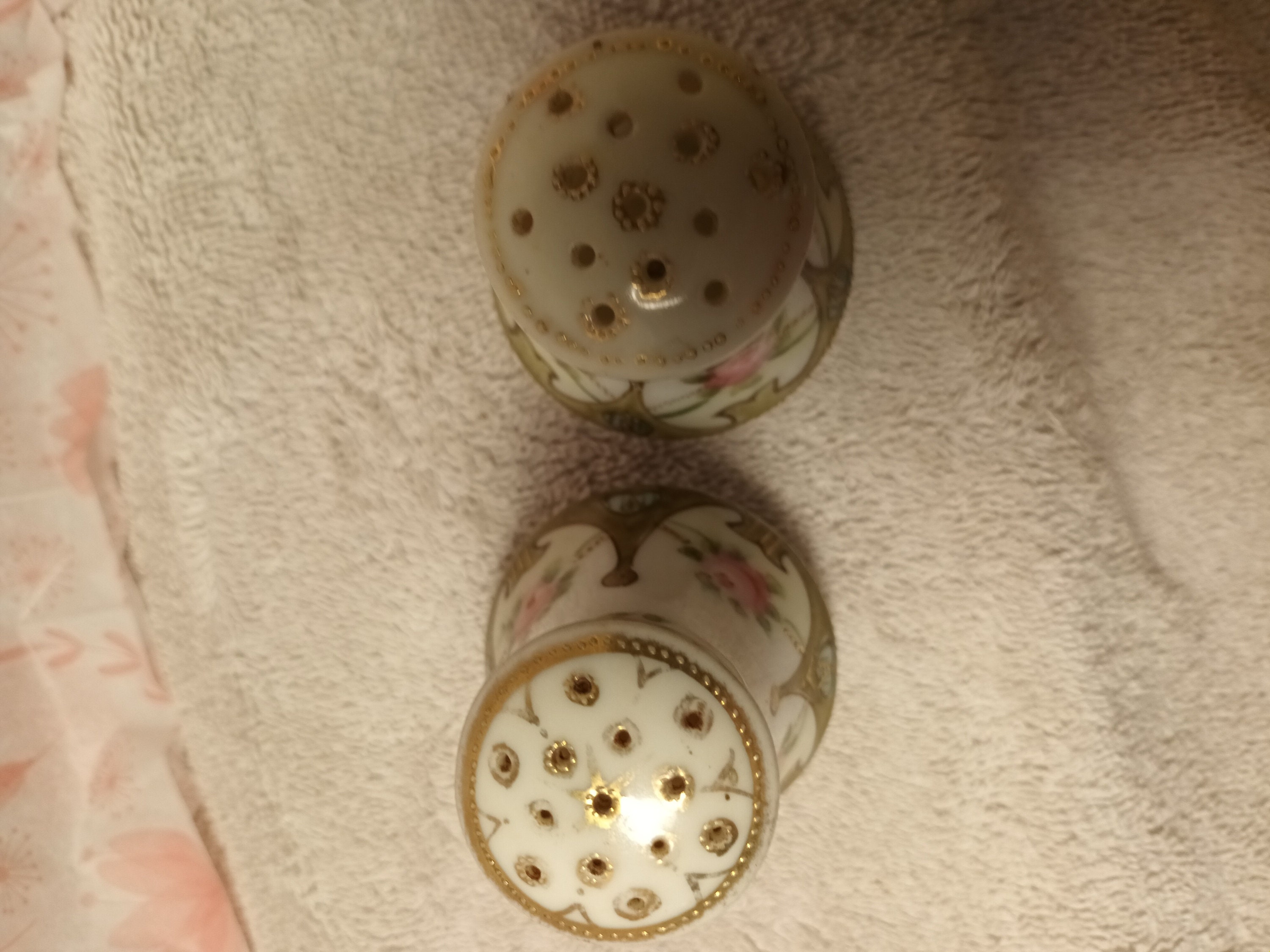 Vintage Porcelain Salt and Pepper Shakers Standing on 3 Legs. - Etsy