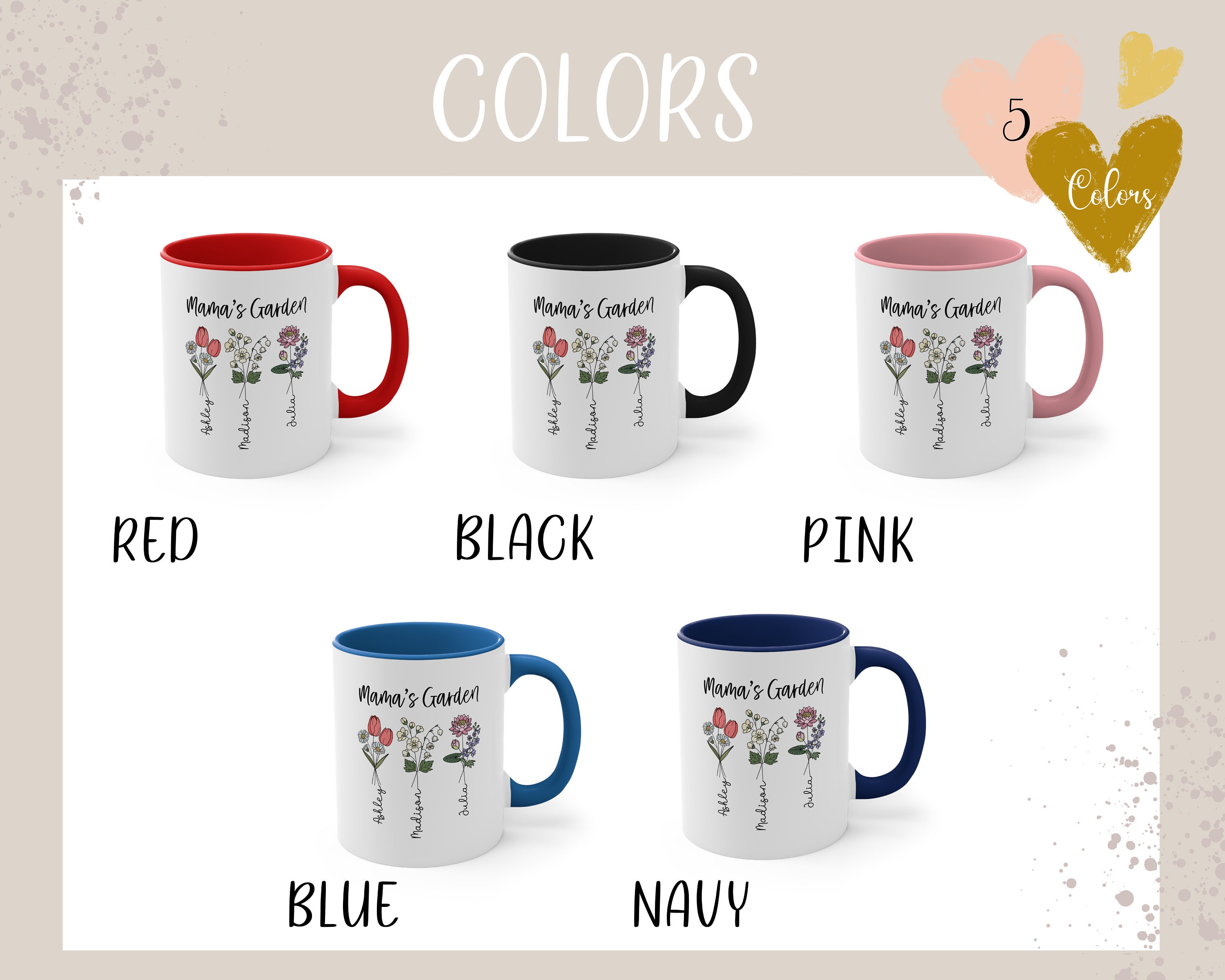 Custom Birth Month Flower Mug Mothers Day T Grandma T Custom