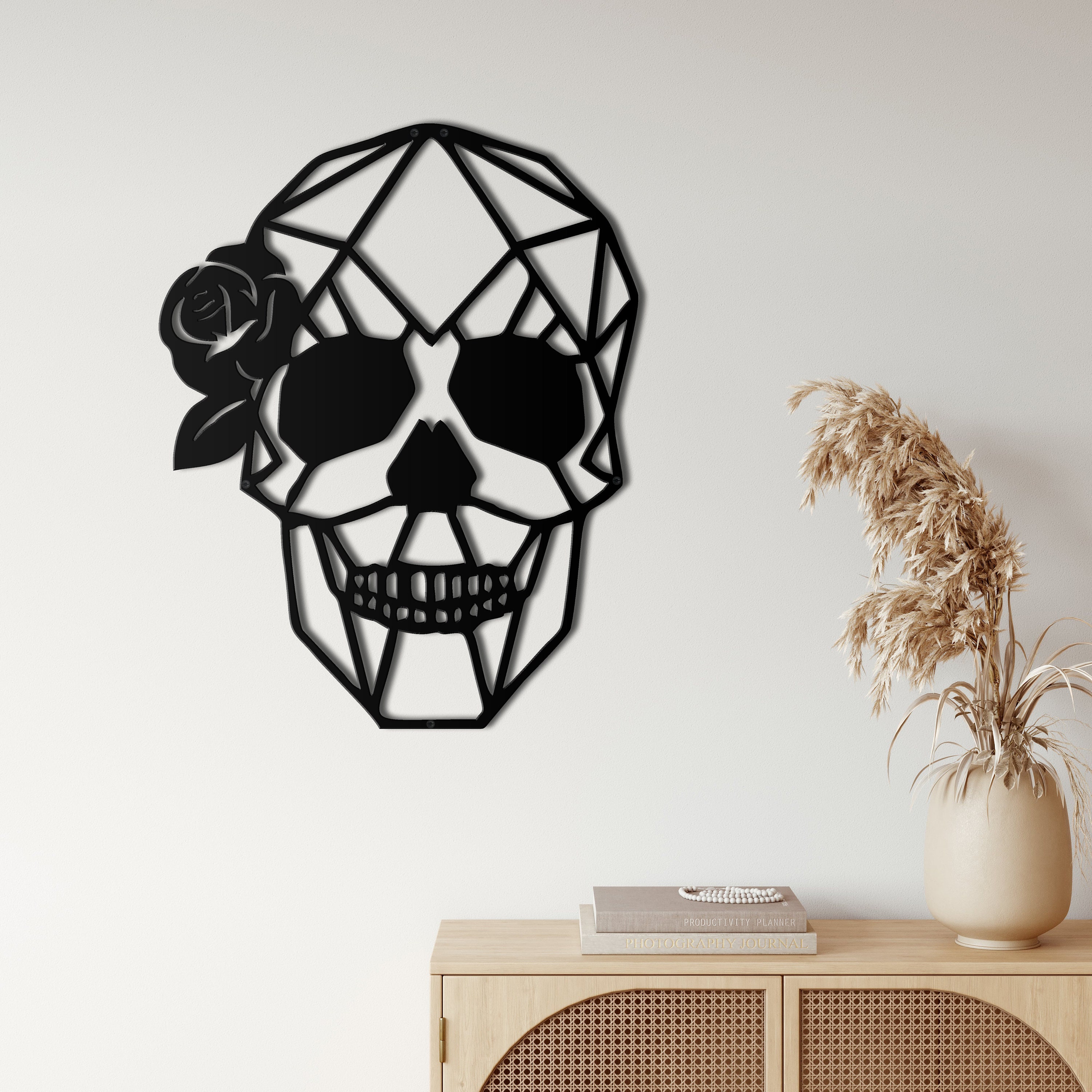 Metal Skull Decor