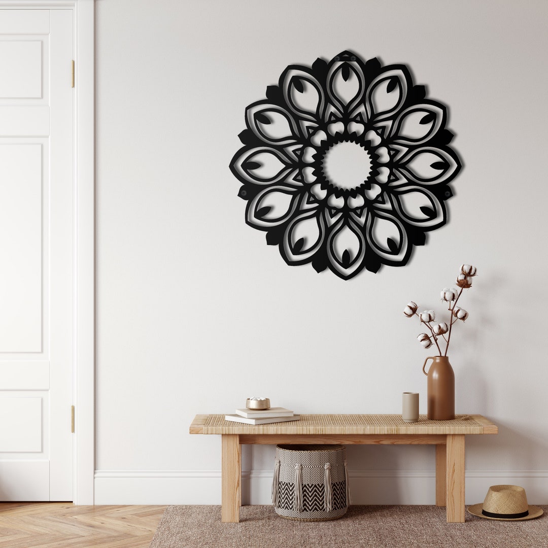 Mandala Wall Art, Metal Mandala Decor, Bohemian Art, Metal Wall Decor ...