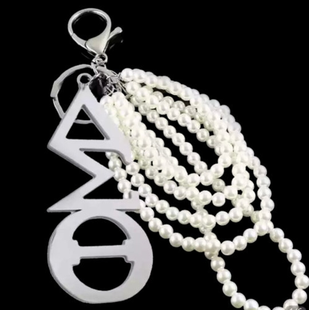 DST Key Chain With Pearls - Etsy