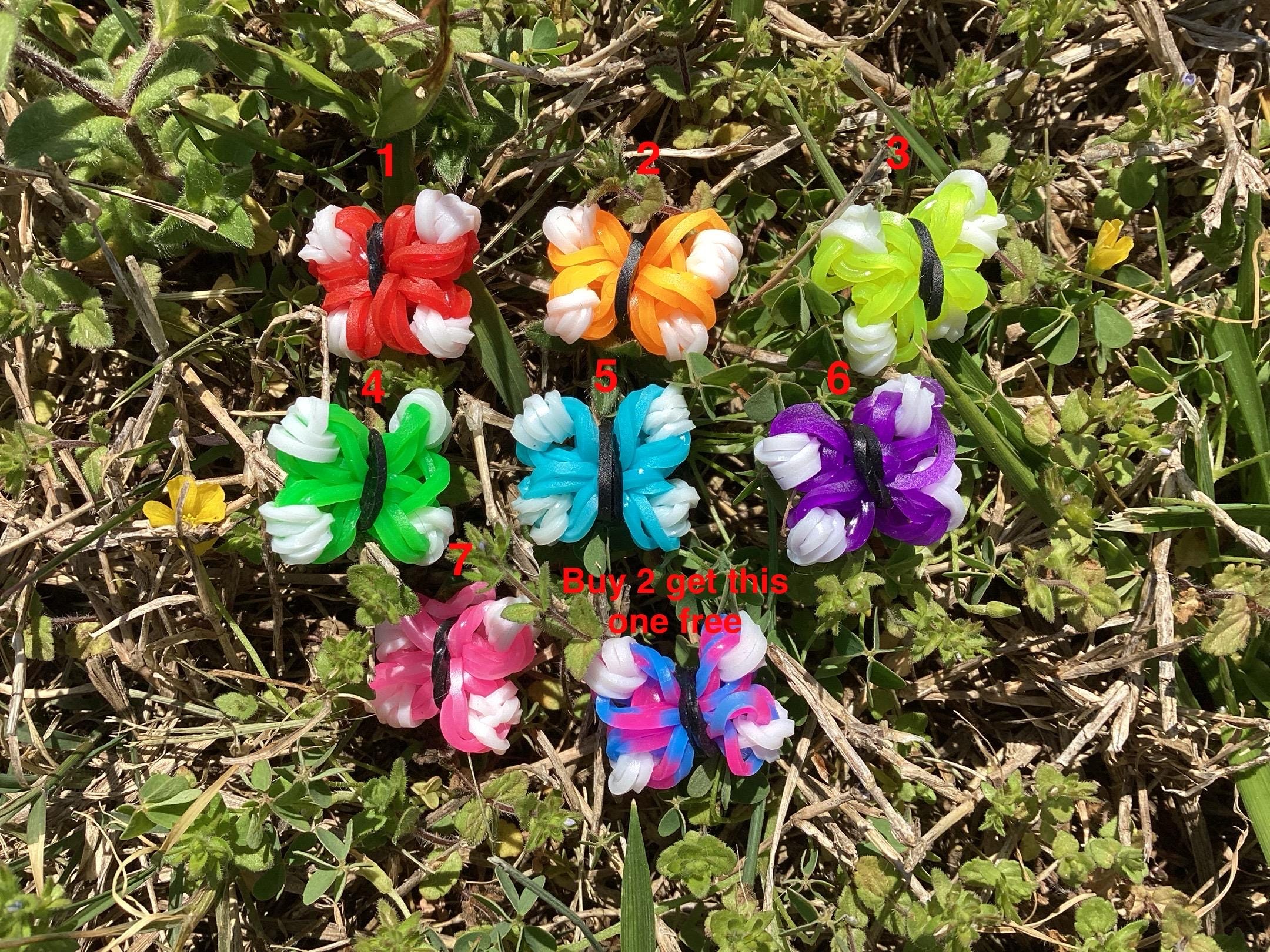 Rubber Band Butterfly Charms - Etsy
