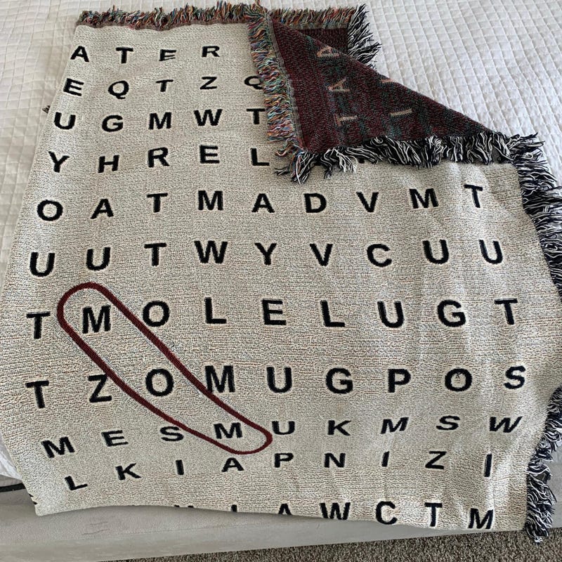 Woven Word Search Throw - Etsy