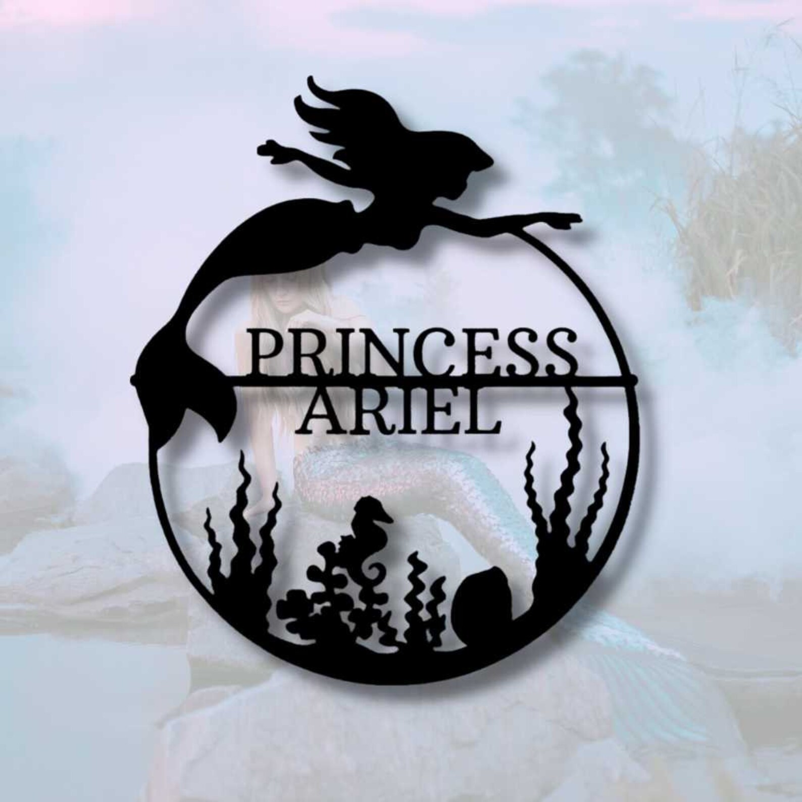 Custom Mermaid Metal Sign Kids Room Wall Hanging Birthday | Etsy