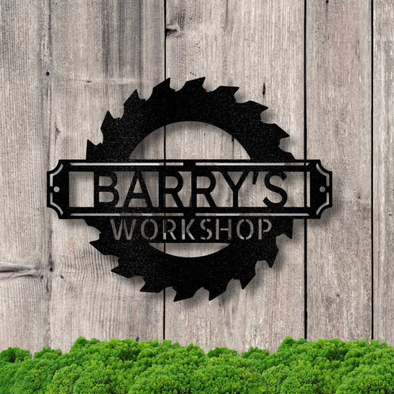 Custom Sawmill Metal Sign, Front Door Metal Art, Personalized Workshop ...