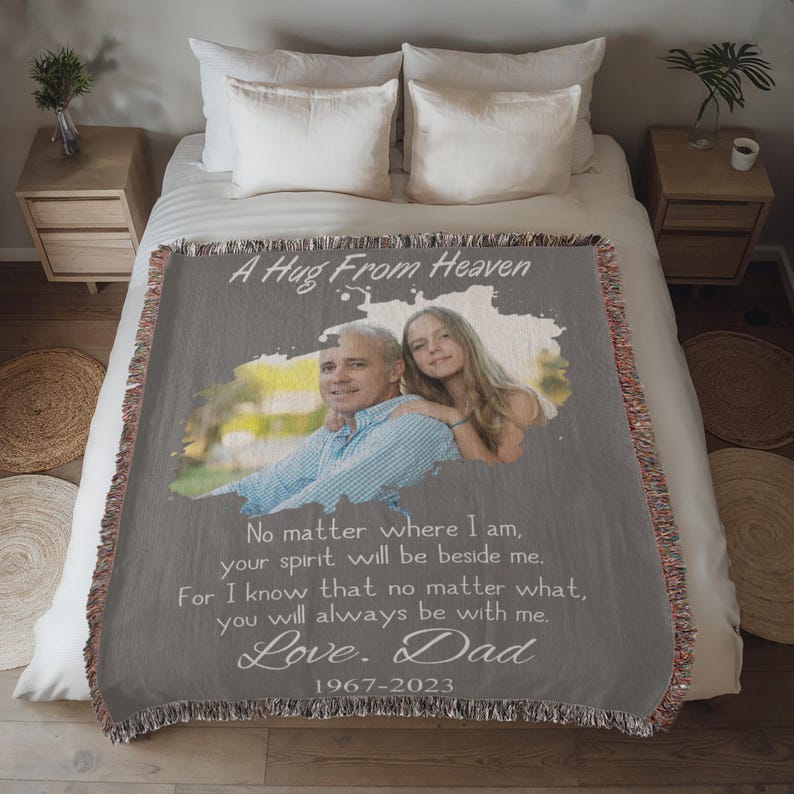 Custom Memorial Blanket, Personalized Blanket, Bereavement Blanket ...