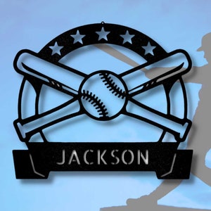 Personalized Baseball Metal Sign Custom Metal Art Last Name - Etsy