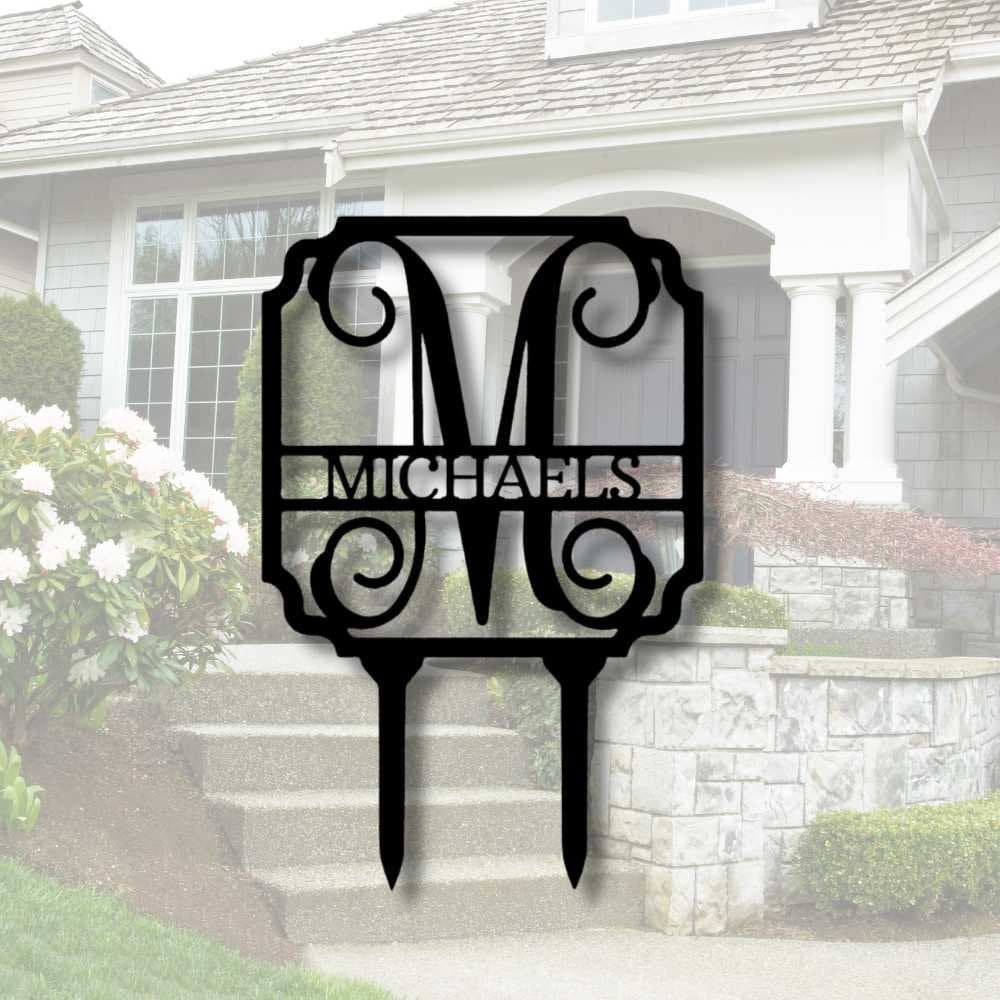 Personalized Stake Metal Sign Garden Metal Stake Metal Yard - Etsy