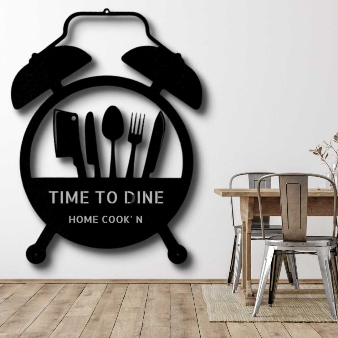 Personalized Food Time Metal Sign, Custom Food Time Metal Art Monogram ...