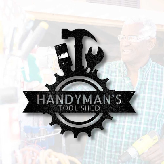 Wall Hangings Handyman Tool Sign Gift for Him Custom Metal Sign For ...
