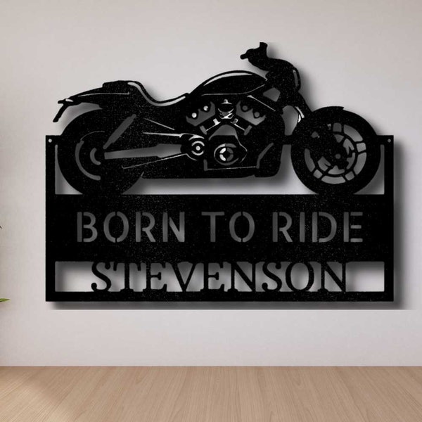 Motorcycle Metal Sign - Etsy