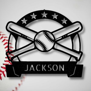 Personalized Baseball Metal Sign Custom Metal Art Last Name - Etsy