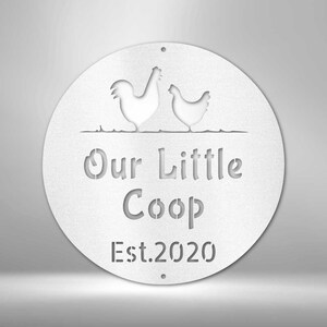 Custom Chicken Coop Metal Sign, Farmhouse Décor, Personalized Chicken ...