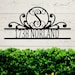 Scroll Initial Address Monogram, House Number Metal Signs, Address ...