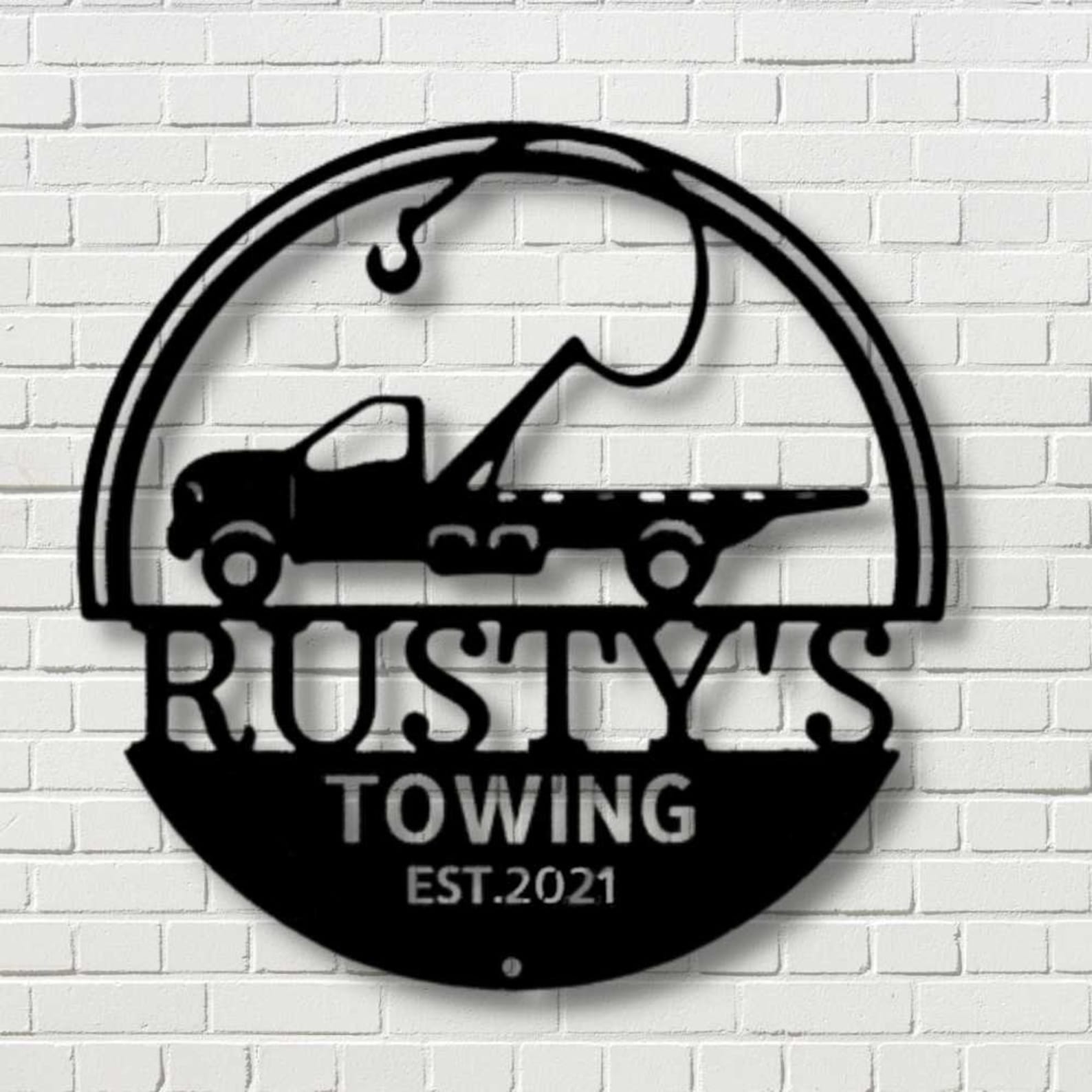 Custom Tow Truck Metal Sign Personalized Tow Truck Wall - Etsy