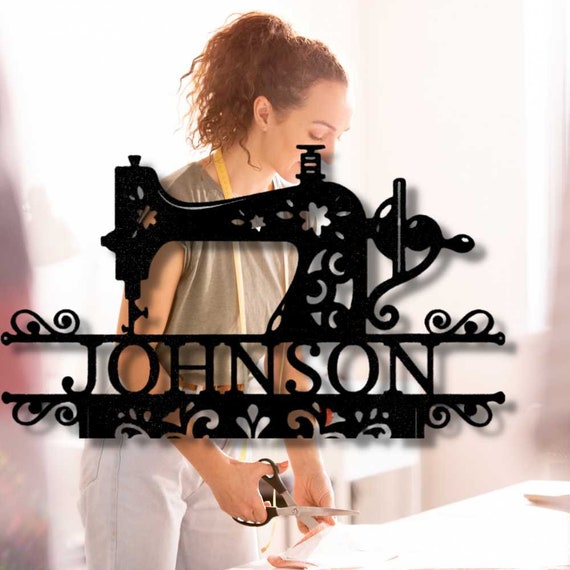 Sewing Machine Metal Sign Custom Sewing Metal Home Decor - Etsy