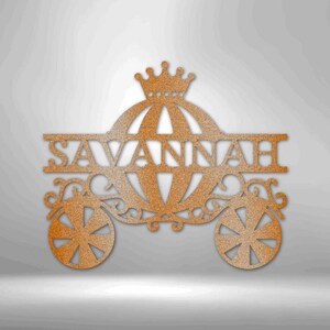 Personalized Carriage Metal Art Sign, Customized Carriage Name Sign ...