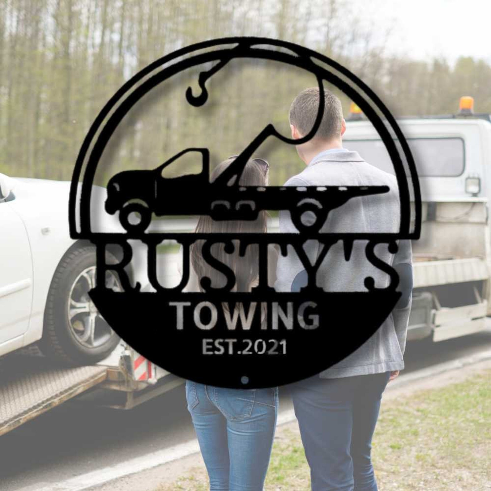 Custom Tow Truck Metal Sign Personalized Tow Truck Wall - Etsy