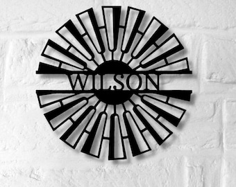 Windmill Name Sign - Etsy