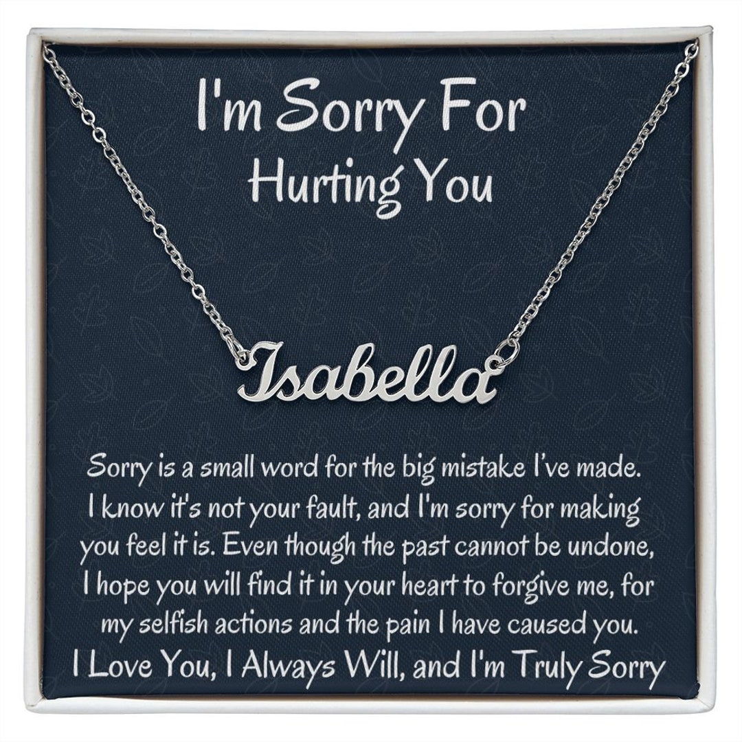 Apology Custom Name Necklace I'm Sorry for Hurting You - Etsy