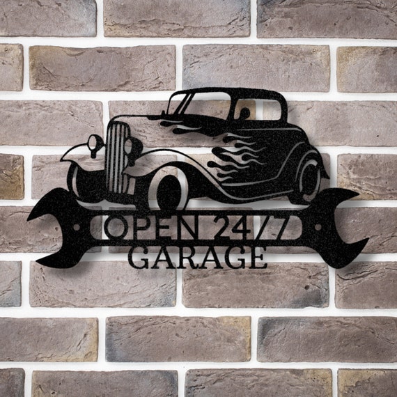 Personalized Garage Sign Pops Workshop Gift Custom Garage - Etsy