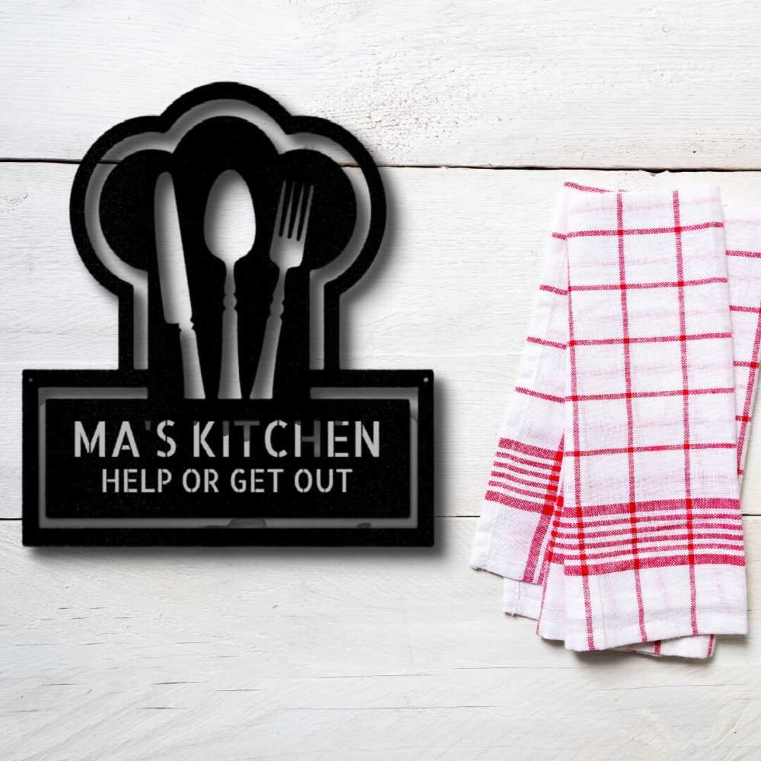 Custom Funny Silverware Metal Art Sign, Personalized Silverware Wall ...