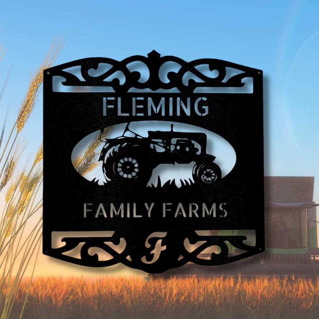 Custom Classic Tractor Metal Sign, Farm, Personalized Father's Day ...