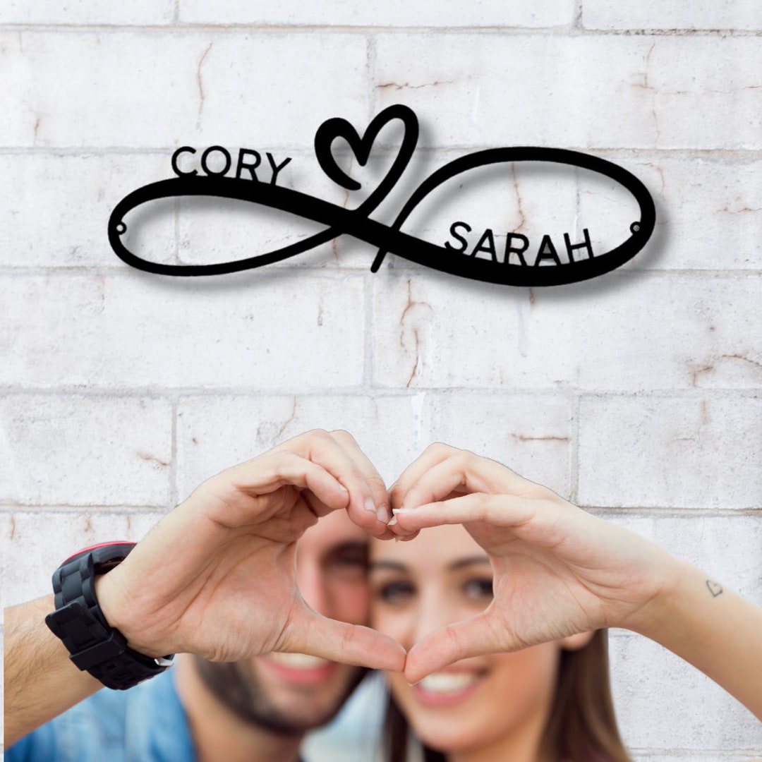 Custom Infinity Couples Metal Sign, Wedding Gift, Metal Wall Art ...