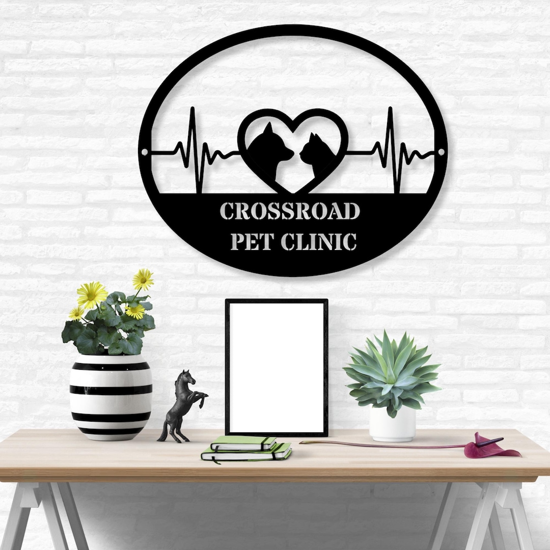Customized Veterinary Metal Sign, Vet Office Metal Wall Art Decor, Pet ...
