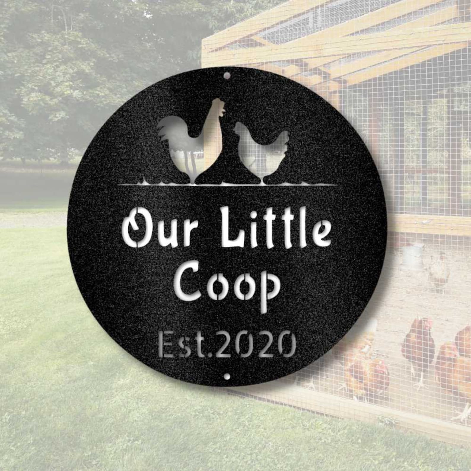 Custom Chicken Coop Metal Sign Farmhouse Décor Personalized - Etsy