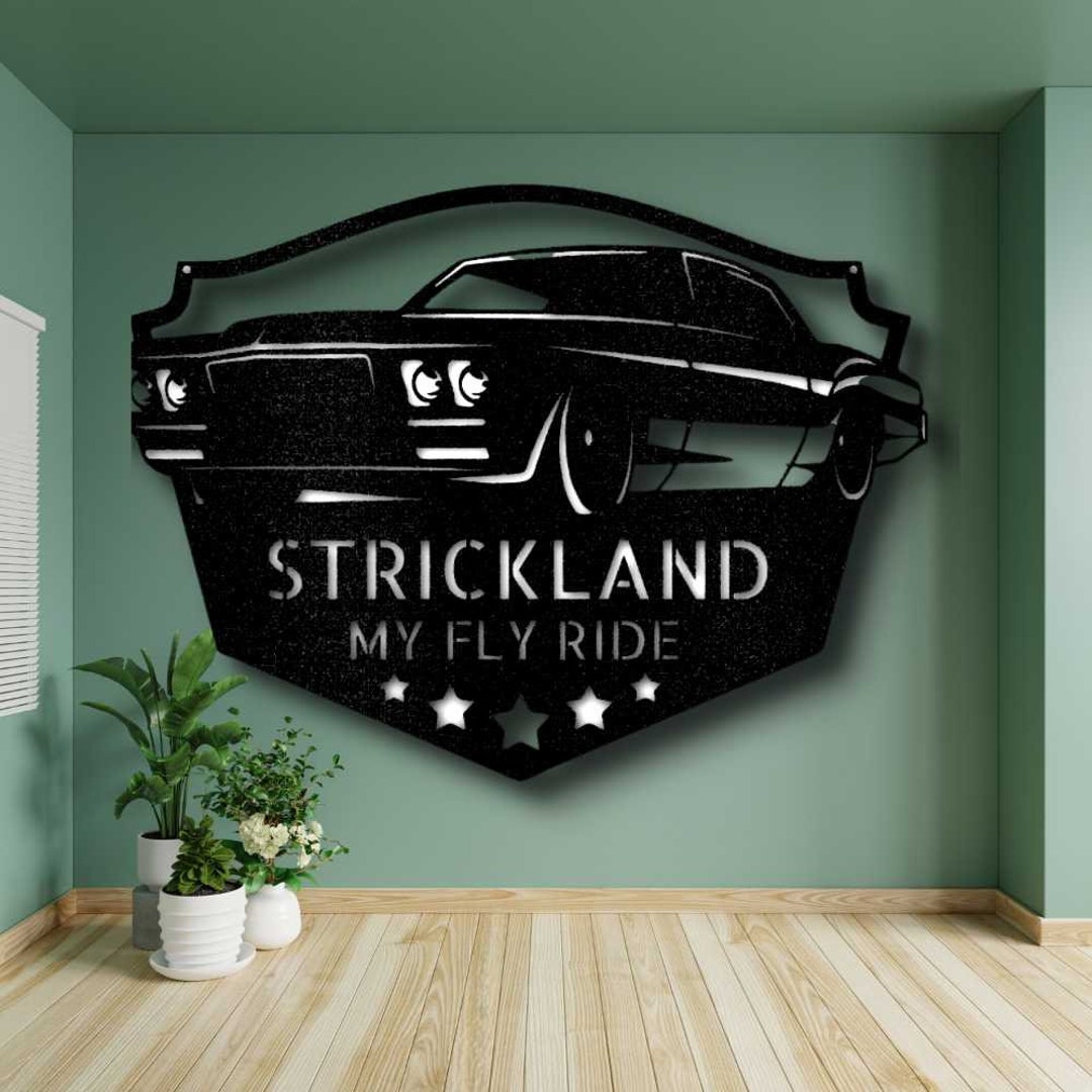 Custom Classic Muscle Car Metal Sign, Car Lover Metal Art, Indoor ...