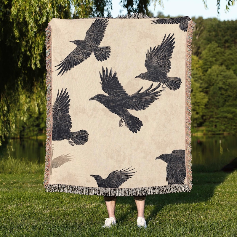 Crow Blanket Handmade - Etsy