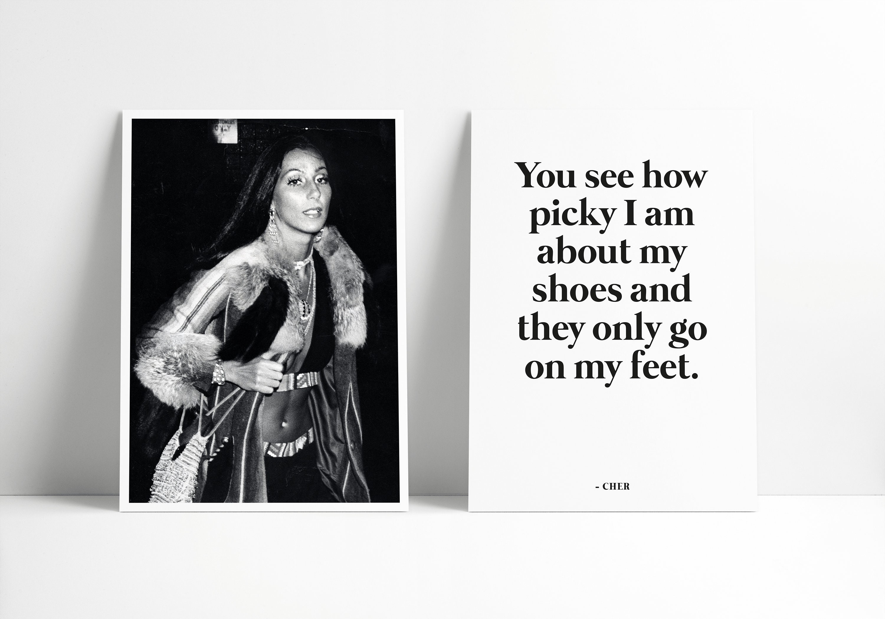 You See How Picky I Am Cher Quote Poster Collection | Cher Poster Print ...