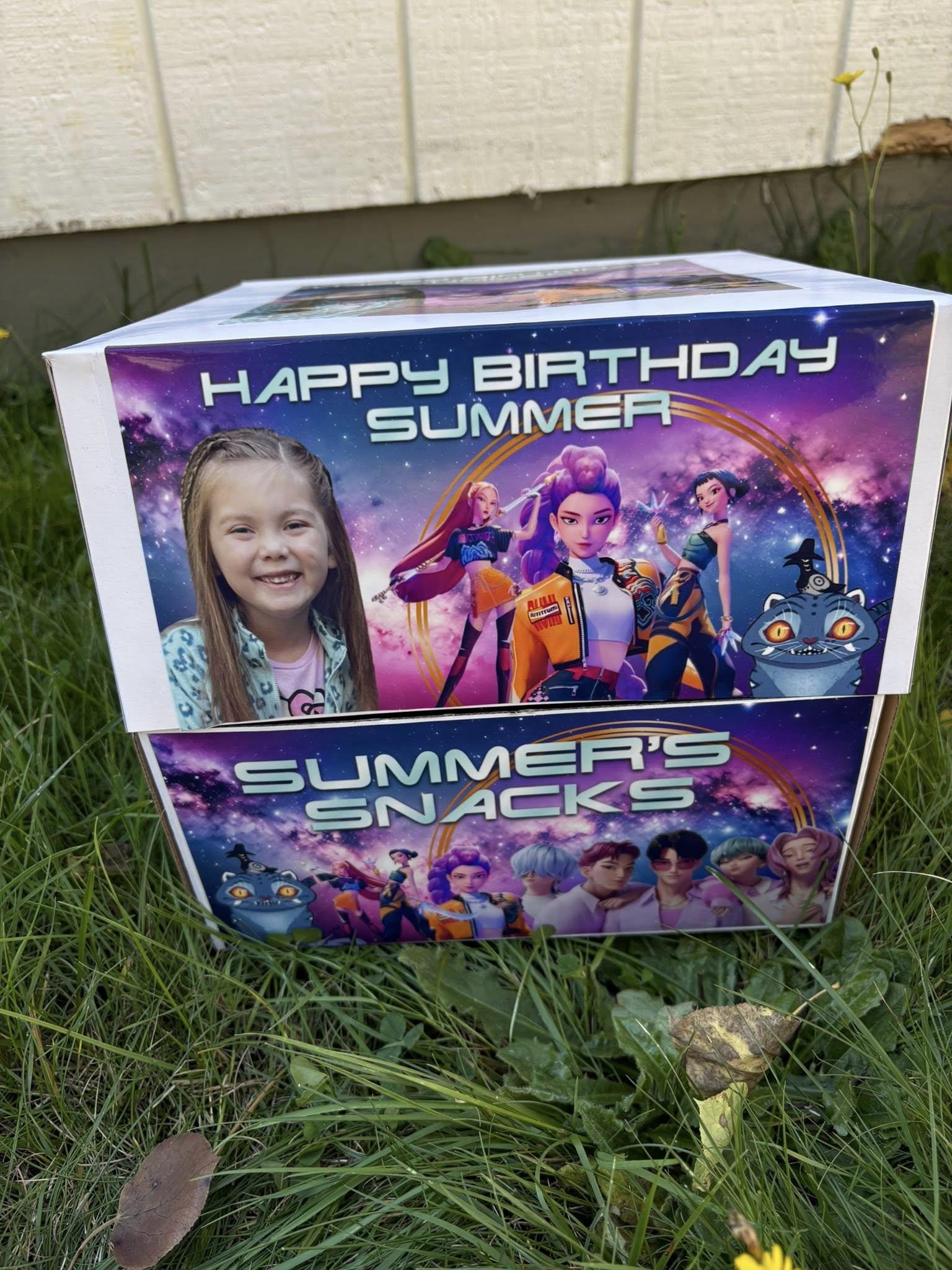 Custom Birthday Kpop Demon Huntrix Snack Box - Etsy Canada