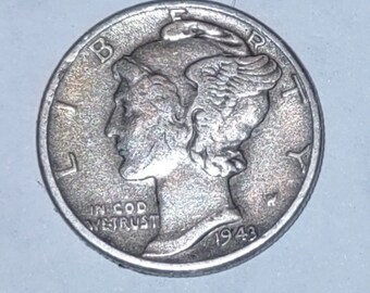 One 1942 Uncirculated Silver Mercury Dime - Etsy