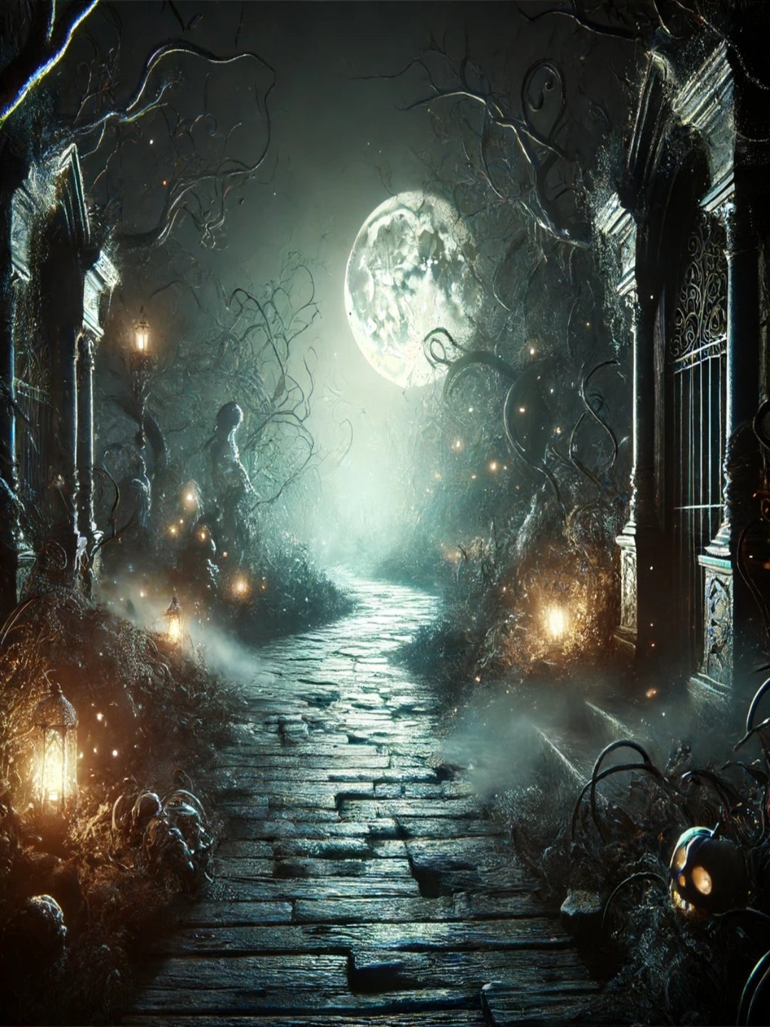 Mystic Path - Moonlit Pathway Art Print - Etsy