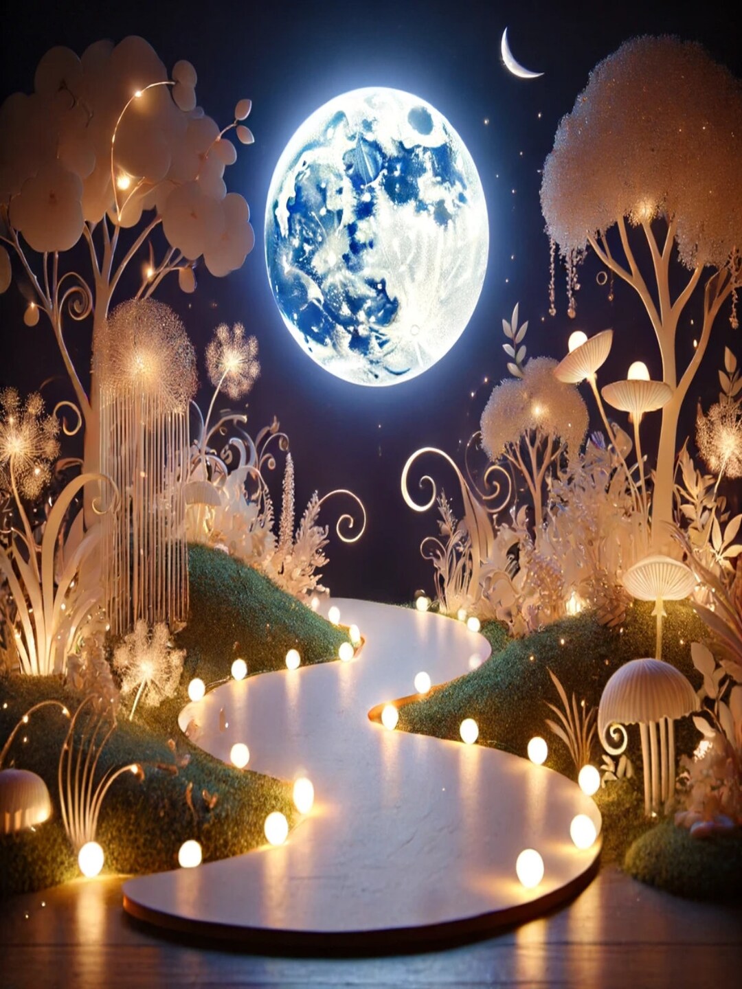 Moonlit Path - Enchanted Fantasy Art Print - Etsy