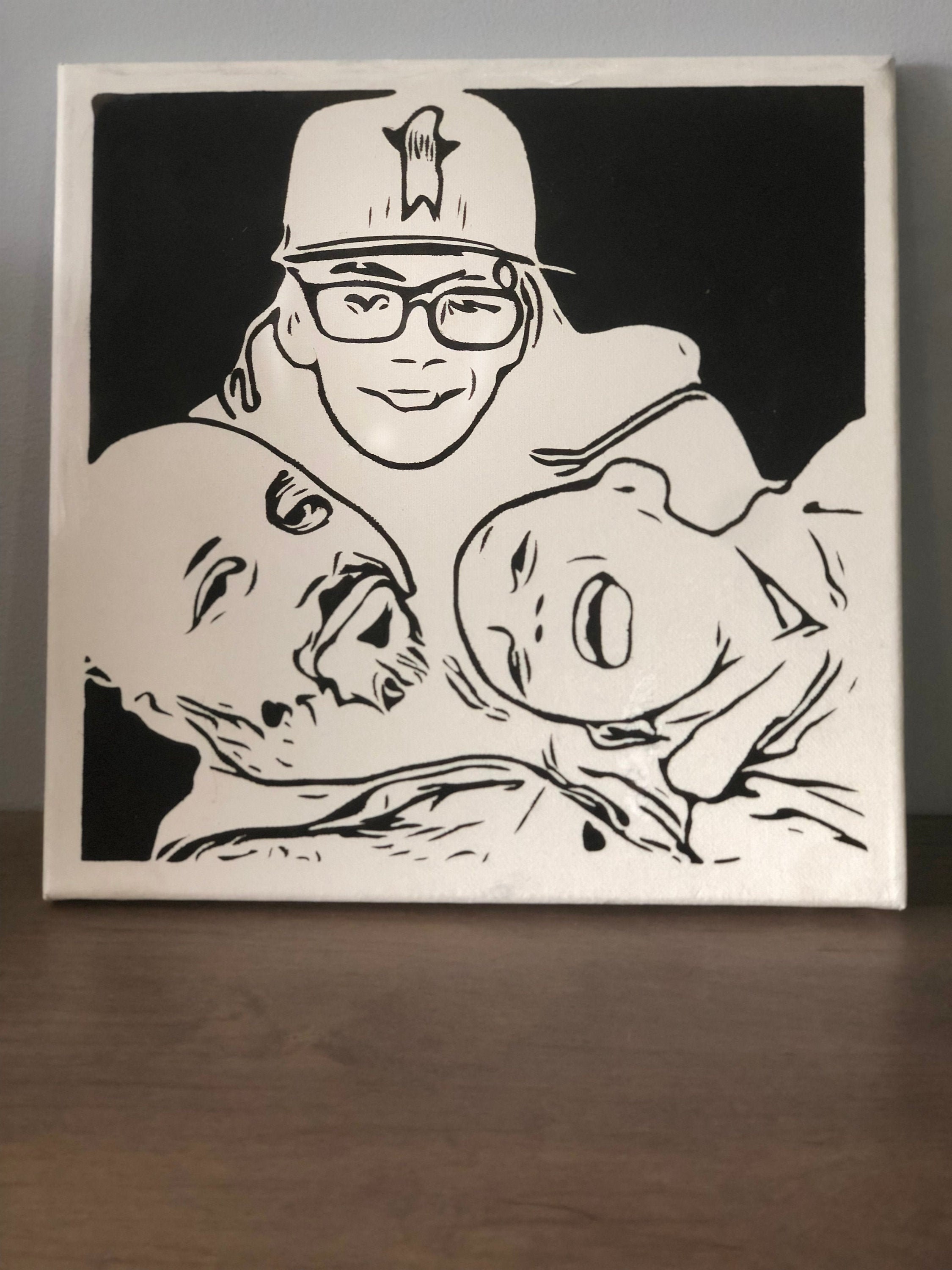 Customized Personalized Picture Canvas Outline - Etsy