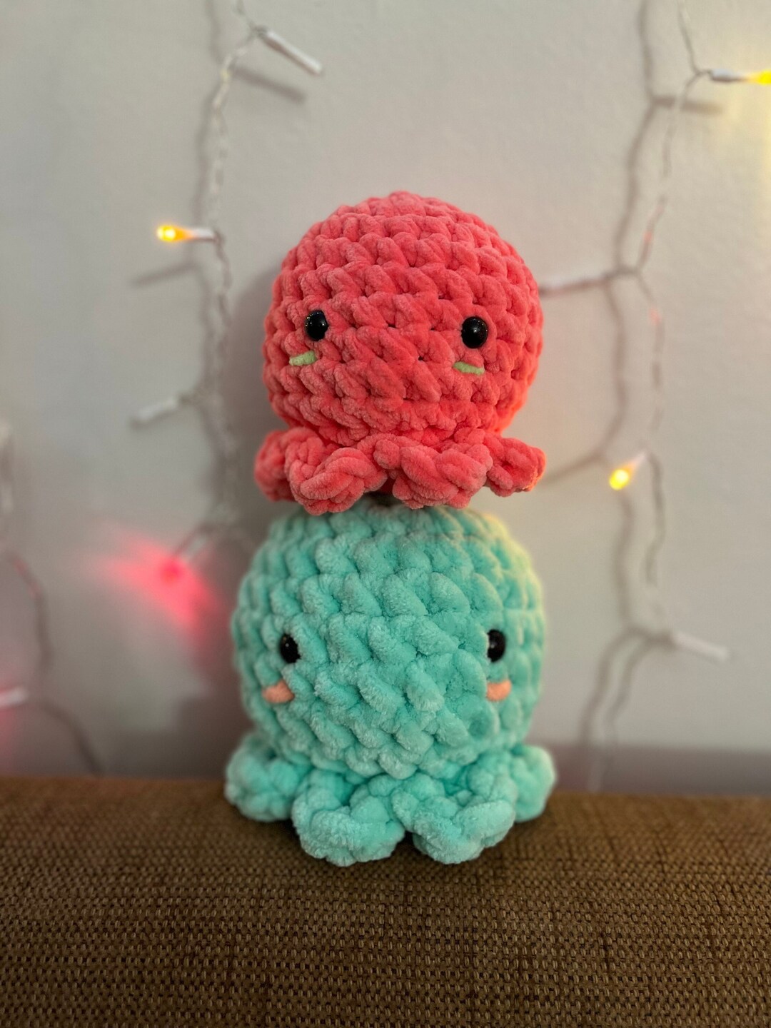 Crochet Octopus Couple | Stuffed Animal Pair | Valentine’s Gift ...