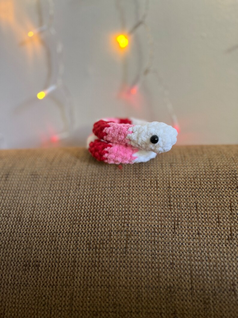 Crochet Valentine Snake Handmade Snake Plushie Valentines Day Present ...