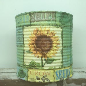 Decoupaged Flower Tins 15cm X15 Cm Various Designs/ Handmade / - Etsy