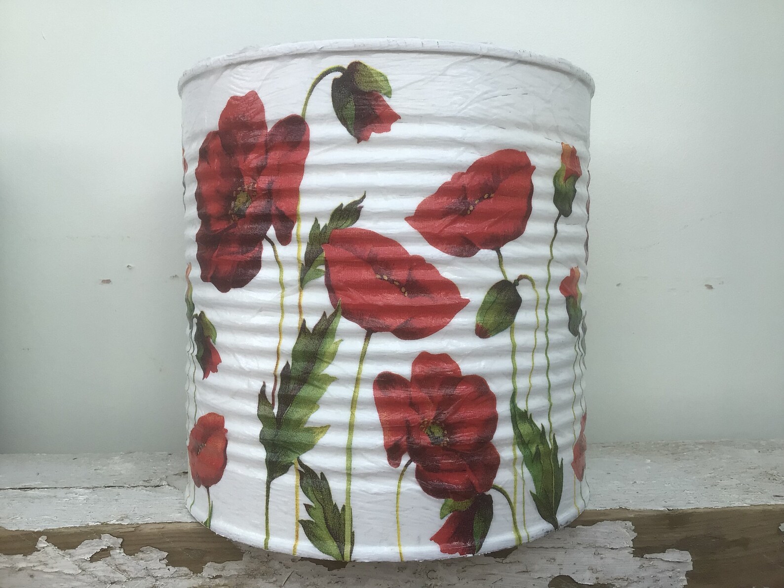 Decoupaged Flower Tins 15cm X15 Cm Various Designs/ Handmade / - Etsy