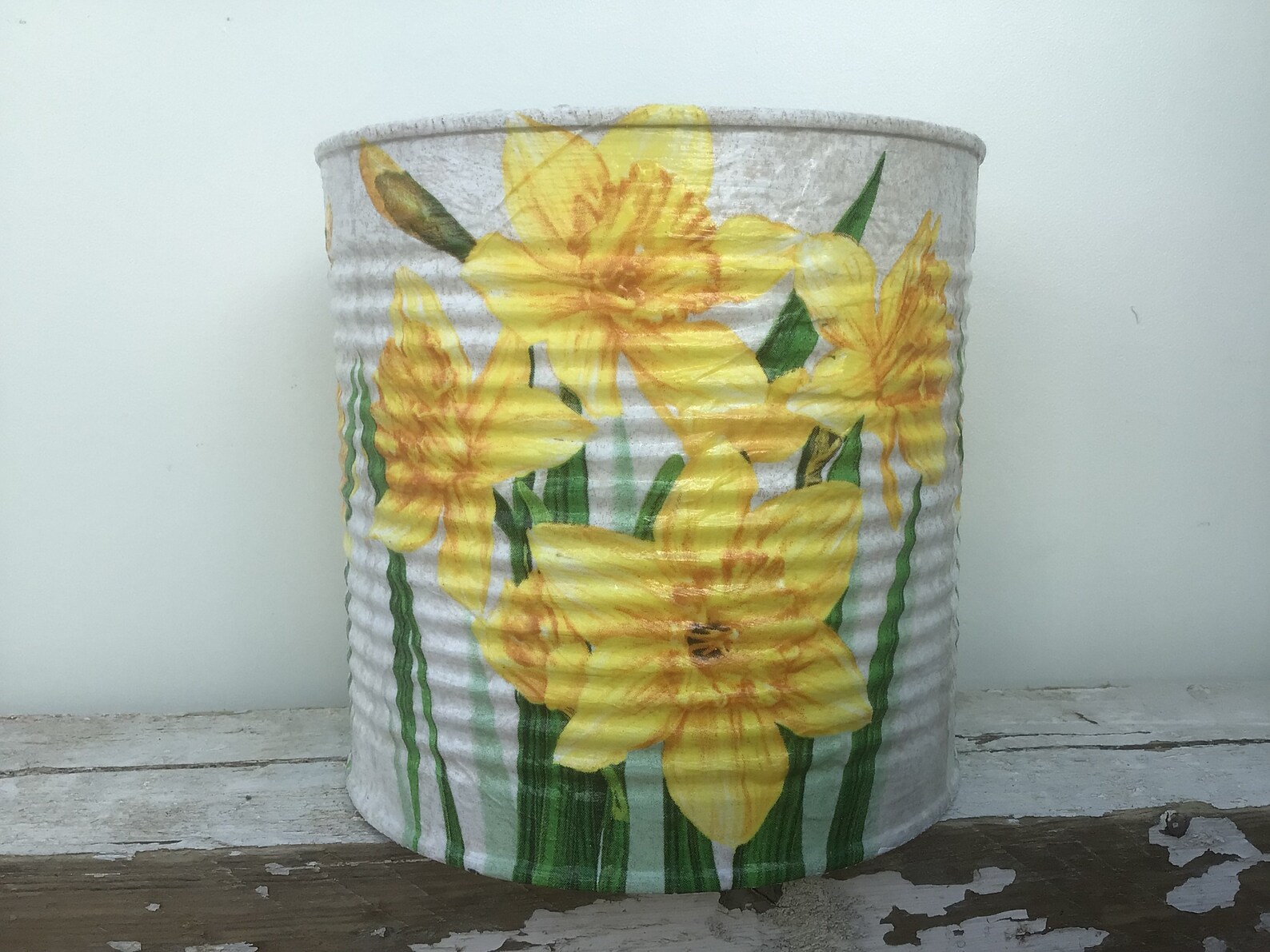 Decoupaged Flower Tins 15cm X15 Cm Various Designs/ Handmade / - Etsy