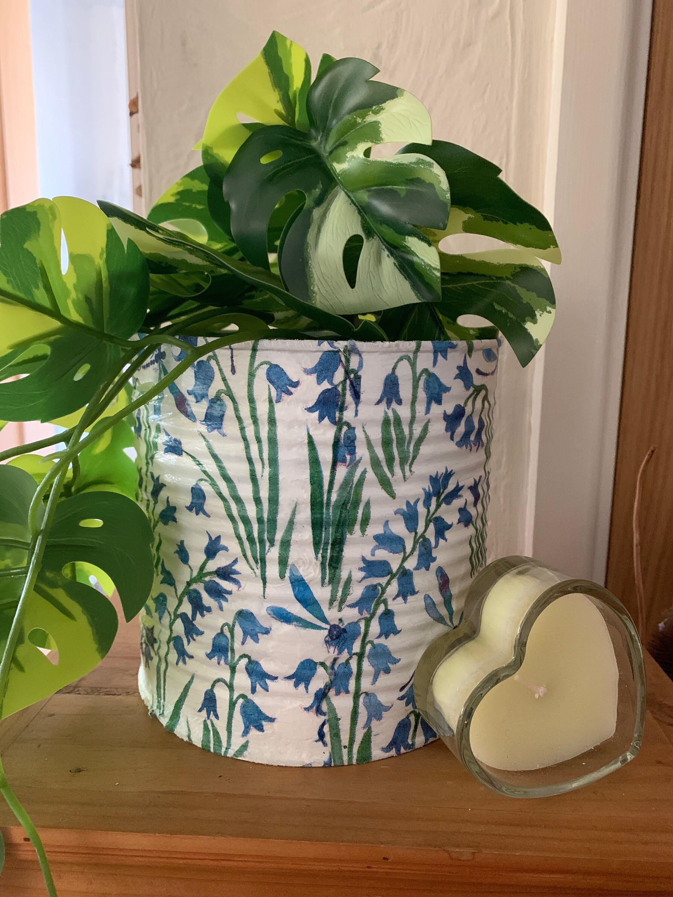 Decoupaged Flower Tins 15cm X15 Cm Various Designs/ Handmade / - Etsy UK